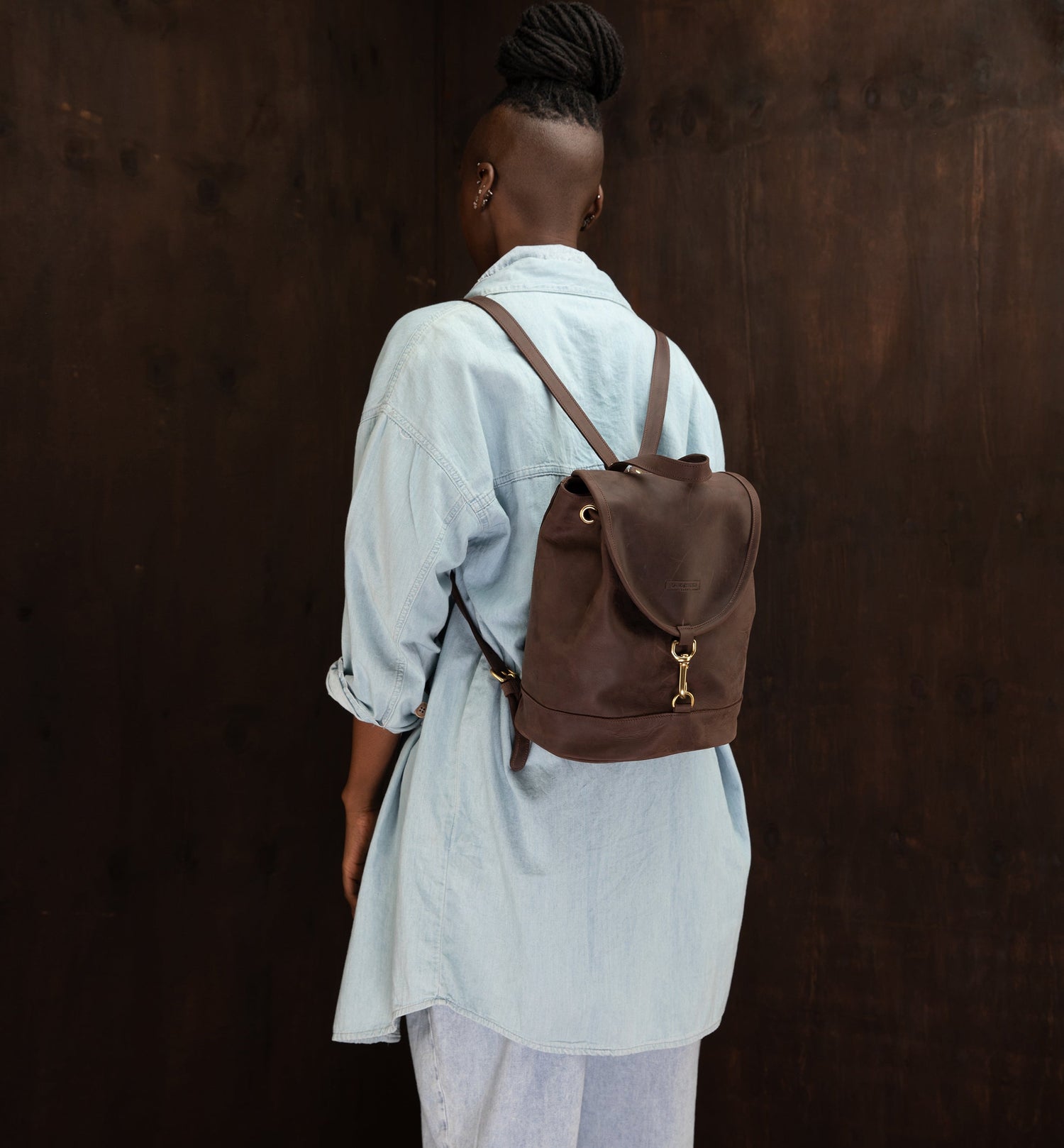 Pull-up Leather Cecilia Backpack